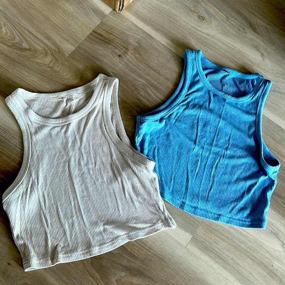 Zara | Tops | 2 Ribbed Stretchy Crop Tops | Poshmark